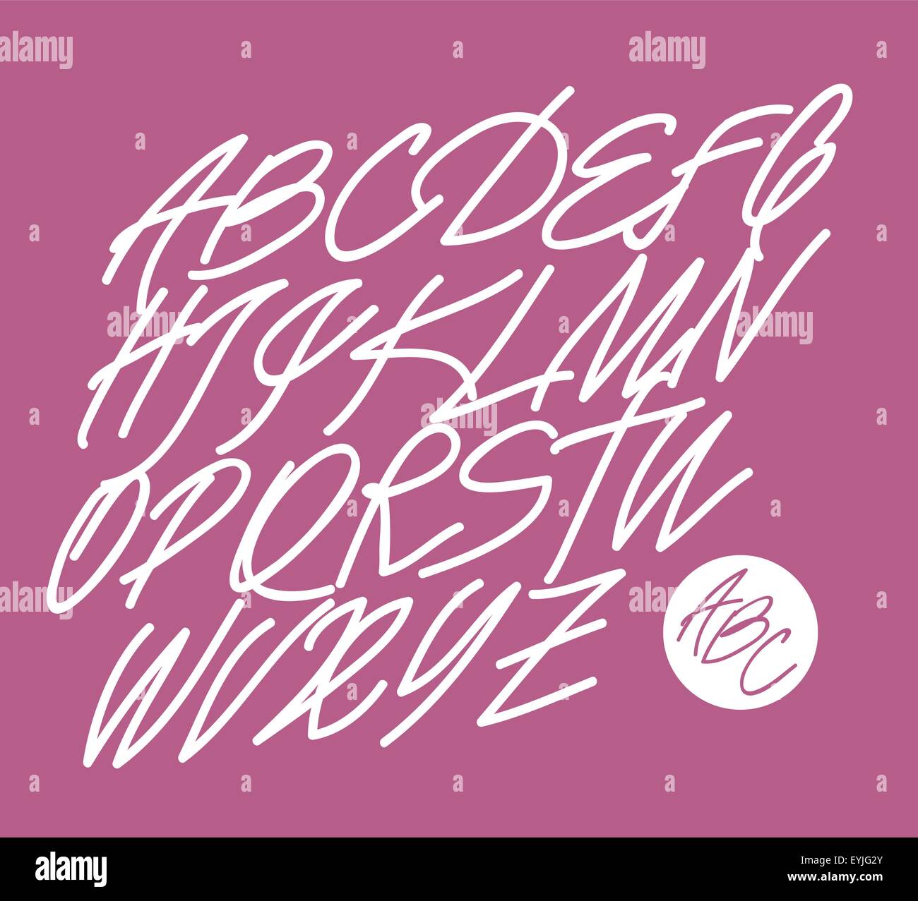 Calligraphic alphabet. Design elements Stock Vector Image & Art - Alamy