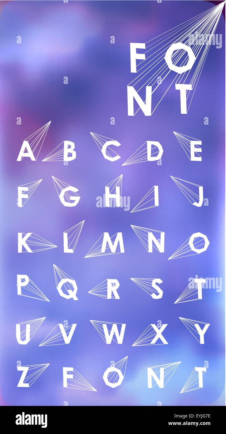 Wire Vector low poly alphabet font with shadow Stock Vector Image & Art ...