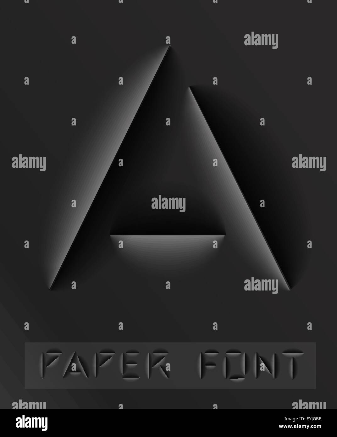 Paper cut letter. Typographic Stock Vector Image & Art - Alamy