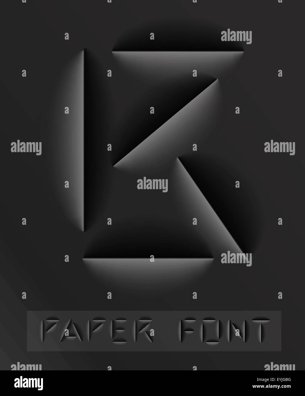 Paper cut letter. Typographic Stock Vector Image & Art - Alamy