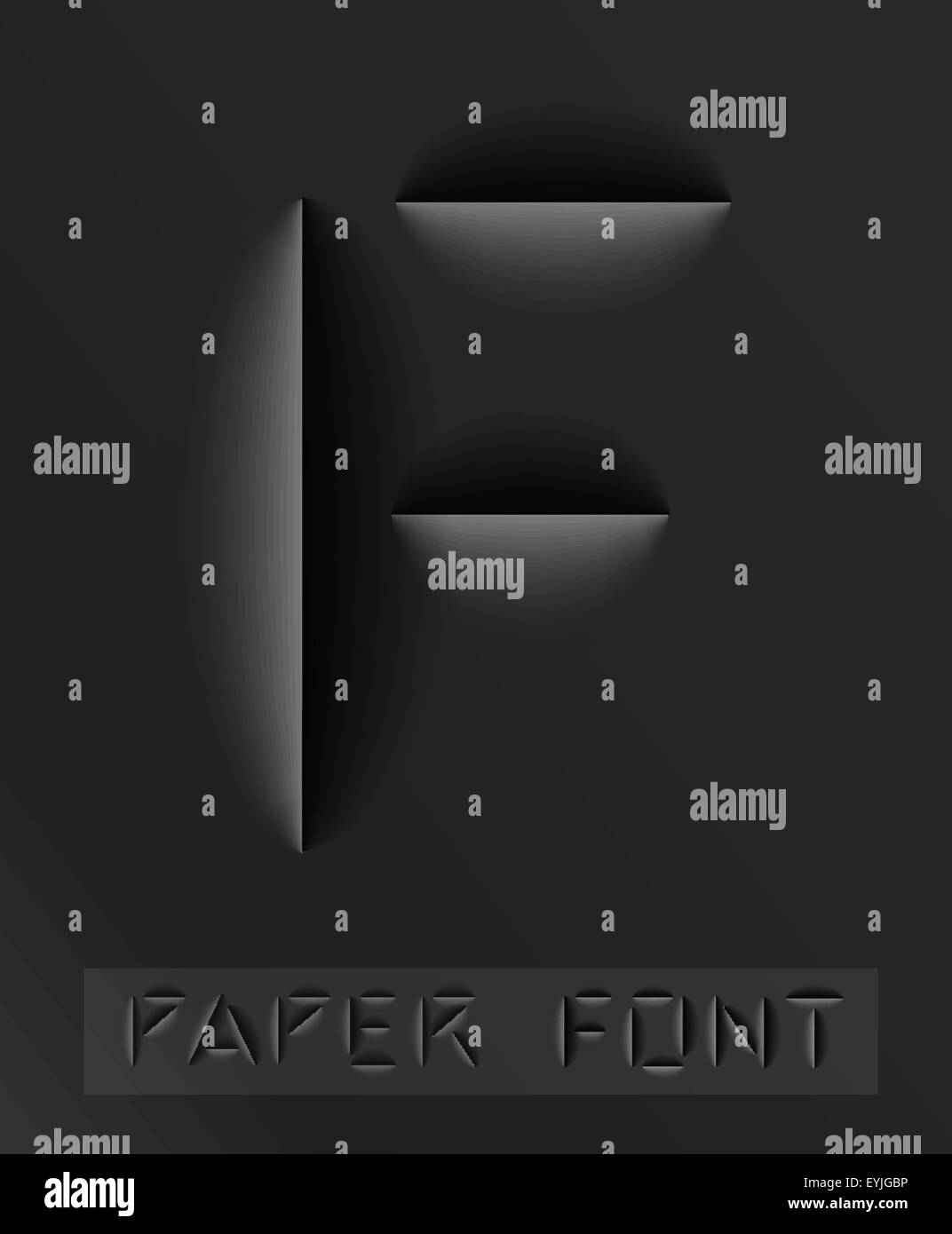 Paper cut letter. Typographic Stock Vector Image & Art - Alamy