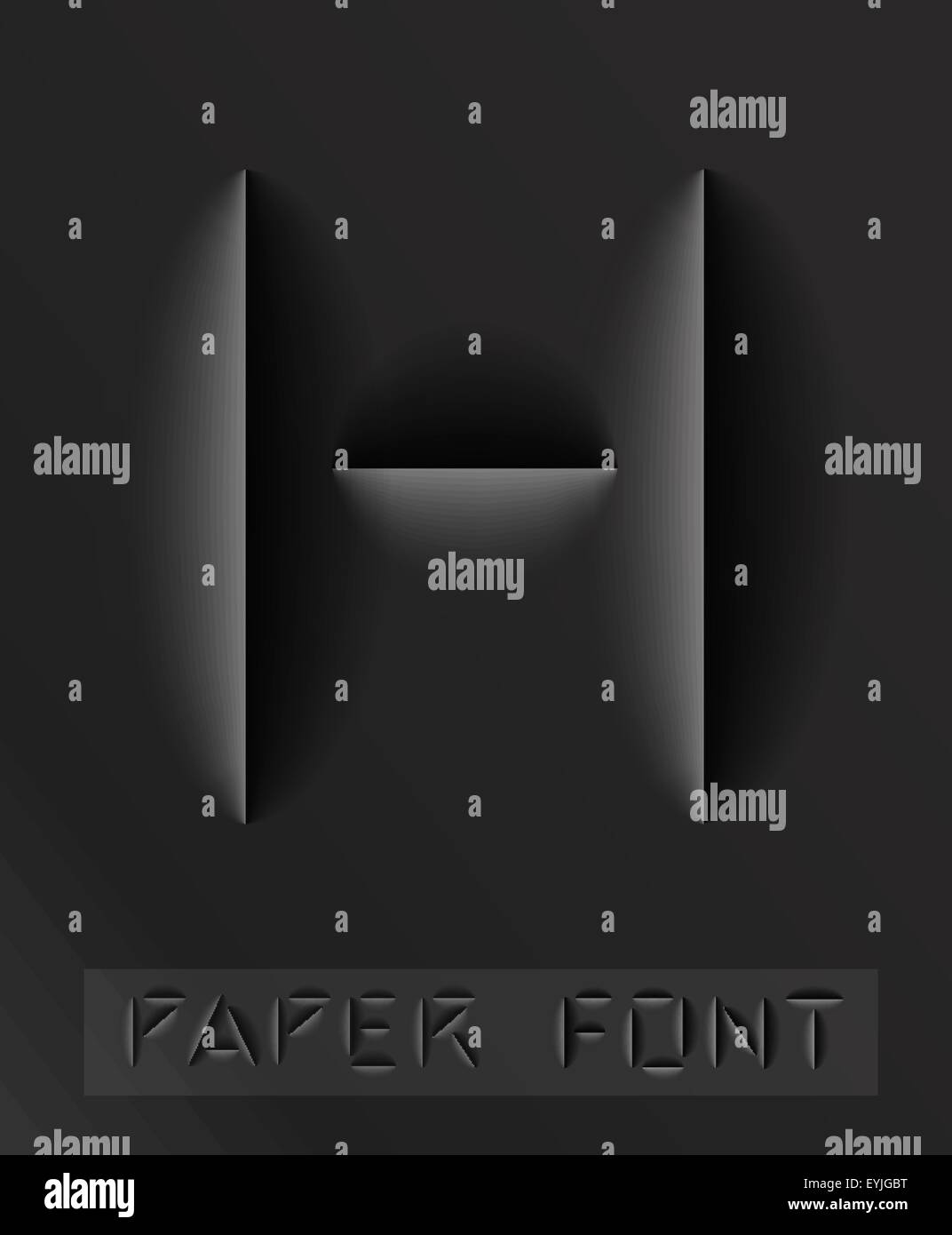 Paper cut letter. Typographic Stock Vector Image & Art - Alamy