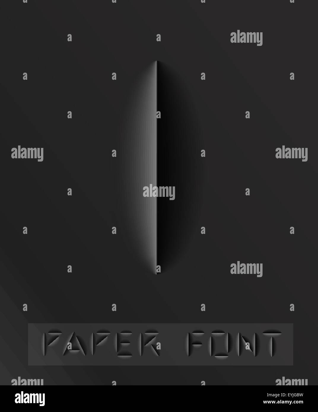 Paper cut letter. Typographic Stock Vector Image & Art - Alamy
