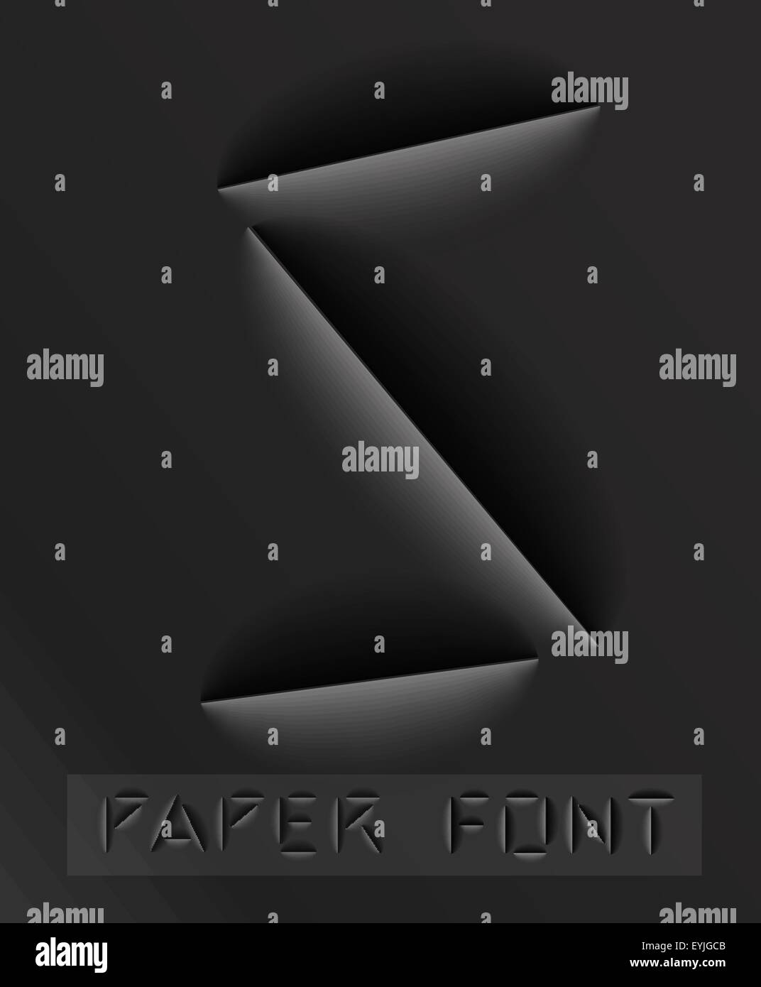 Paper cut letter. Typographic Stock Vector Image & Art - Alamy