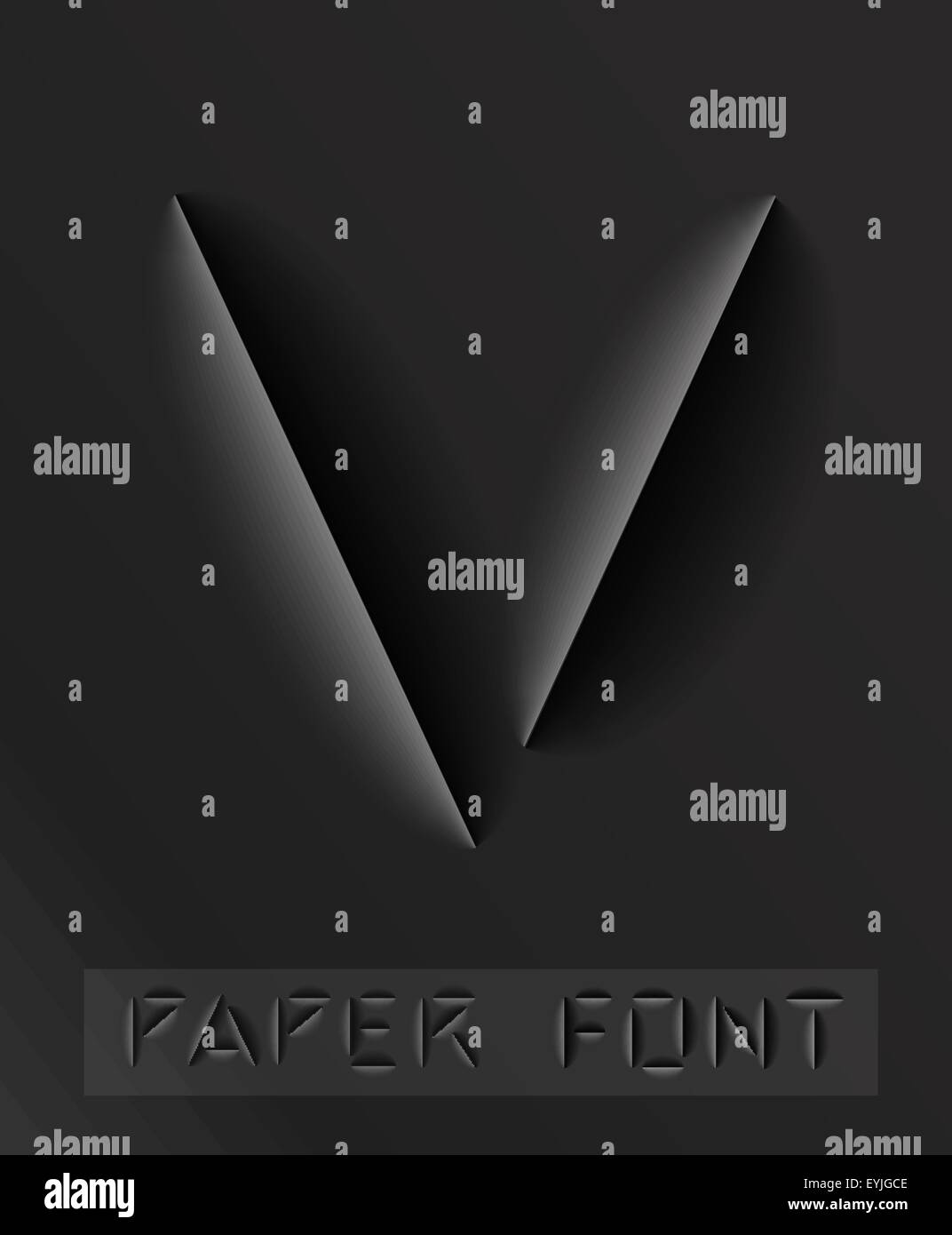 Paper cut letter. Typographic Stock Vector Image & Art - Alamy