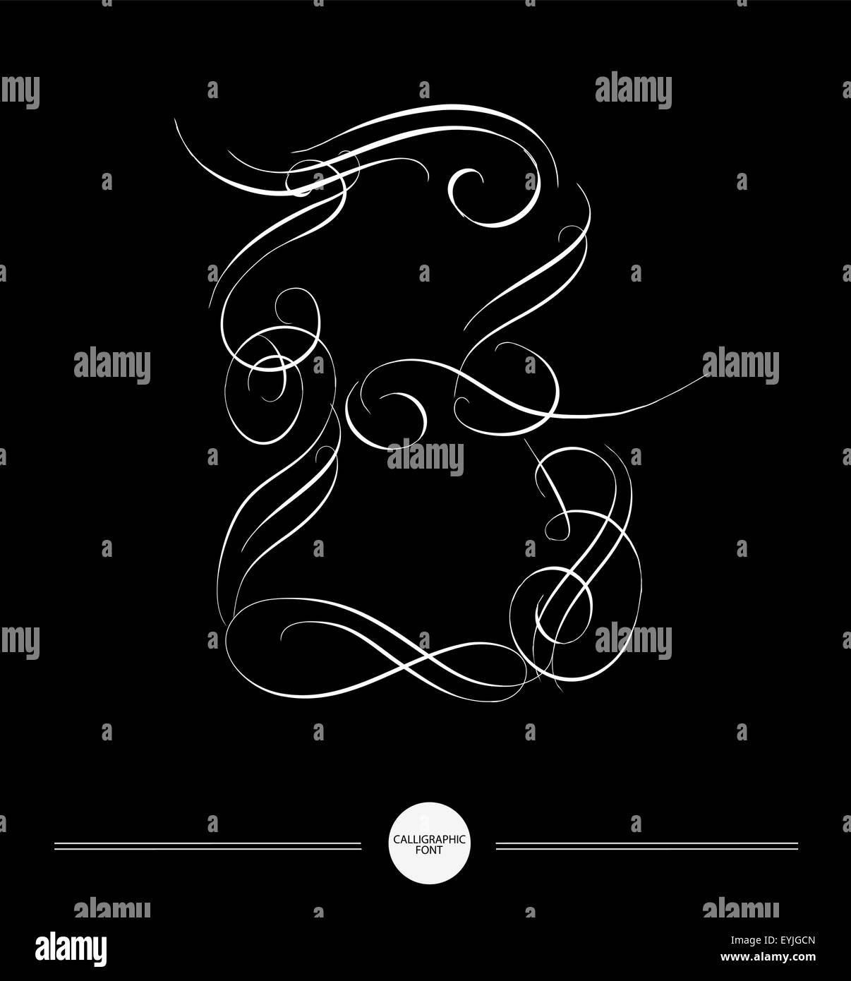 Calligraphic letter. Abstract font Stock Vector Image & Art - Alamy