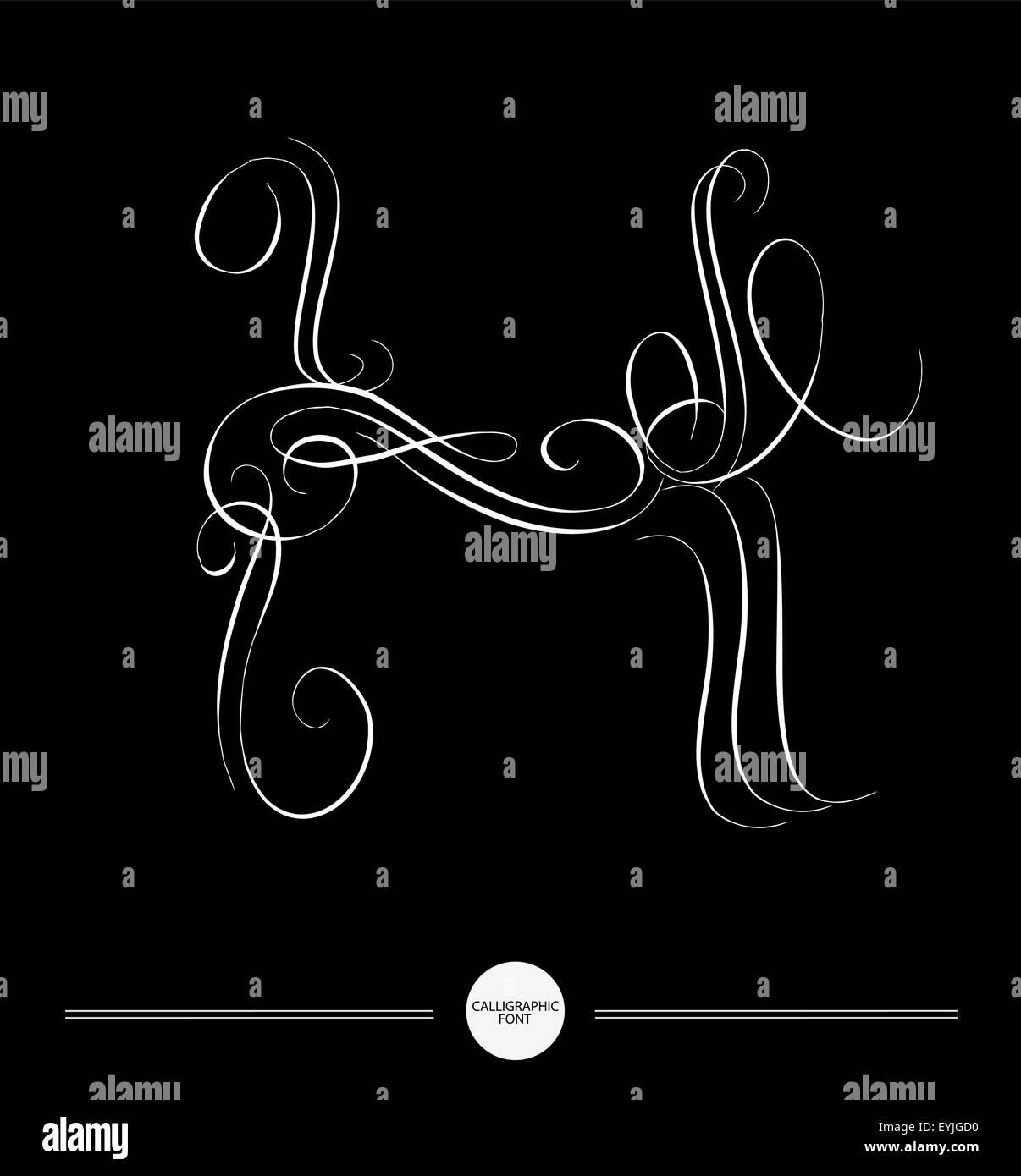 Calligraphic letter. Abstract font Stock Vector Image & Art - Alamy