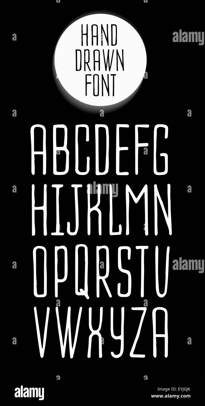 hand drawn letters Stock Vector Image & Art - Alamy