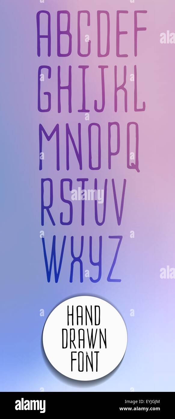 hand drawn letters Stock Vector Image & Art - Alamy