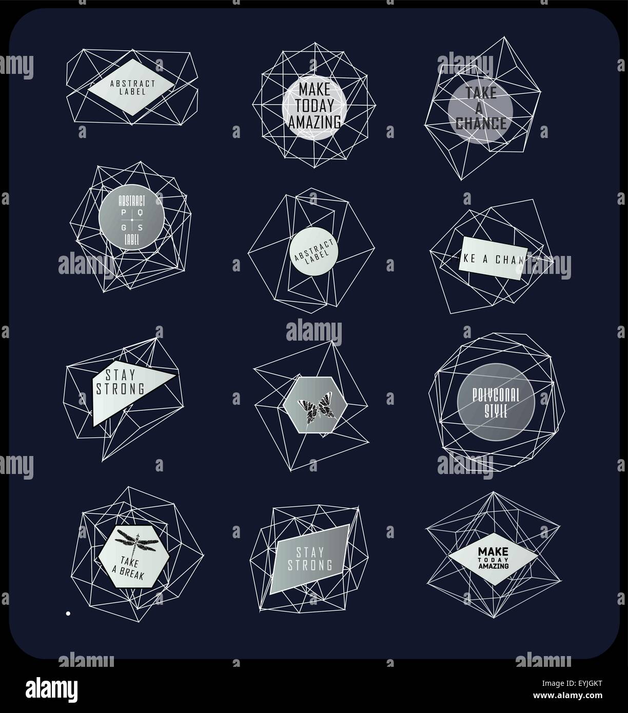 Polygonal chart of triangles hi-res stock photography and images - Alamy