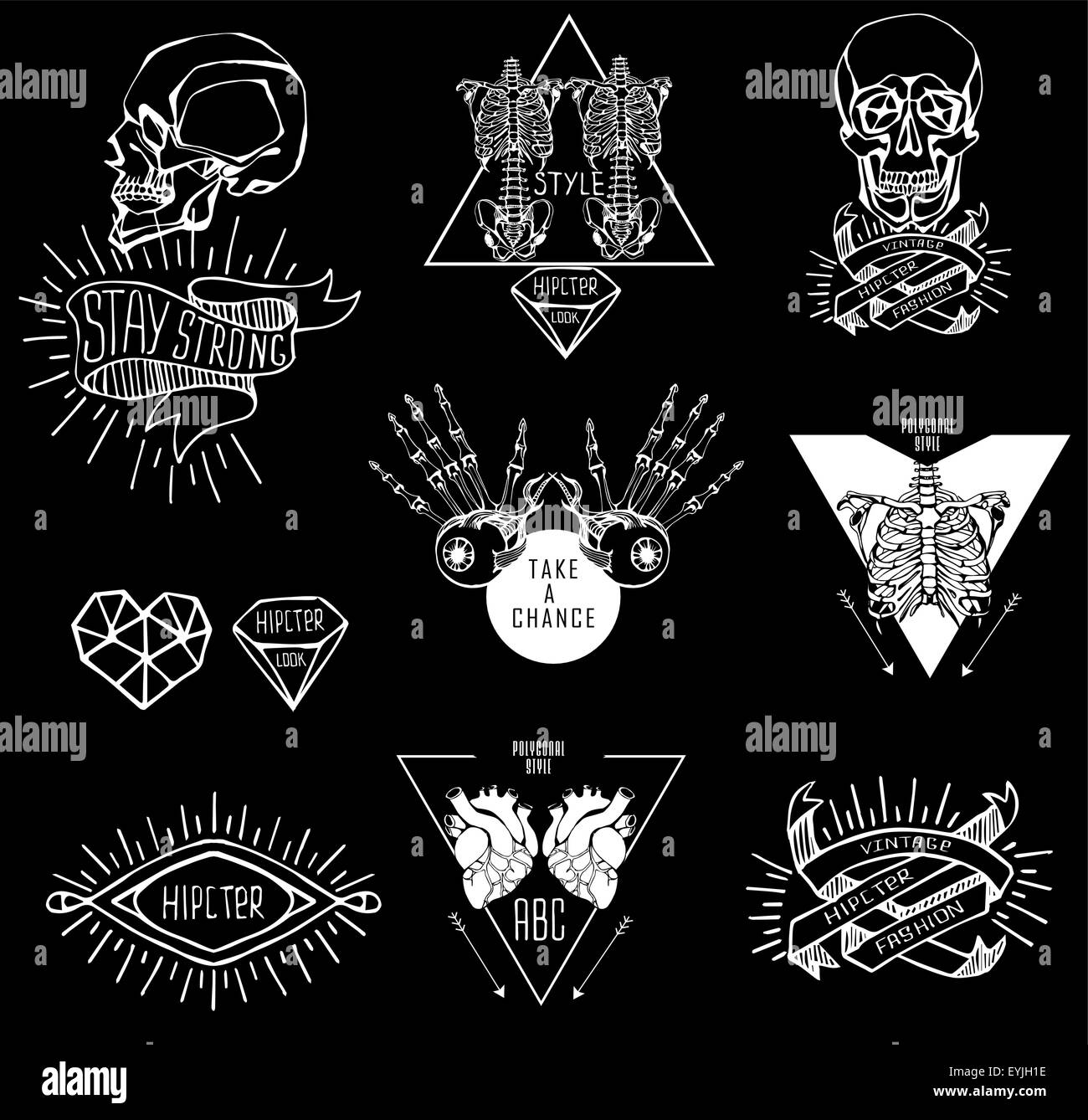 Set of Labels with hand draw human Stock Vector Image & Art - Alamy