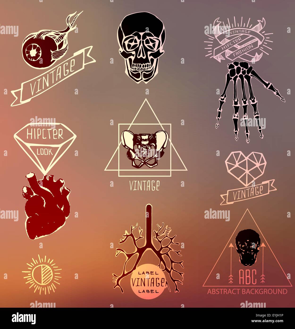 Set of Labels with hand draw human Stock Vector Image & Art - Alamy