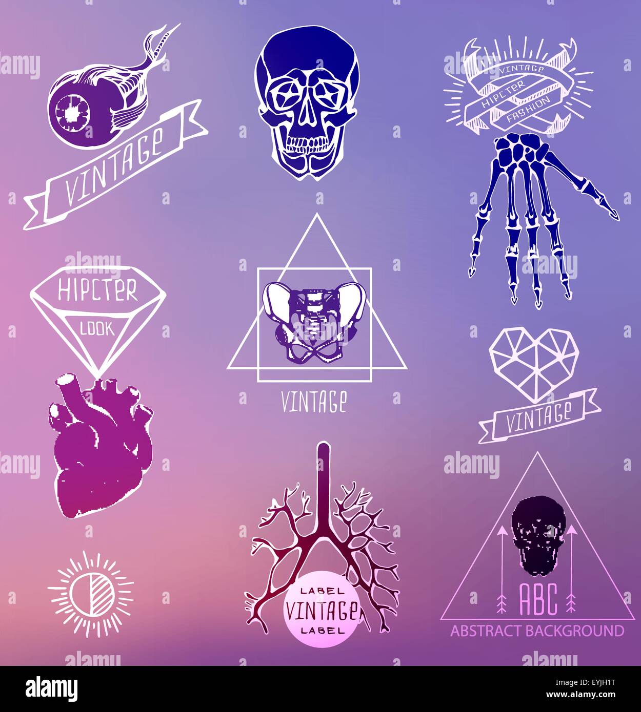 Set of Labels with human Stock Vector Image & Art - Alamy