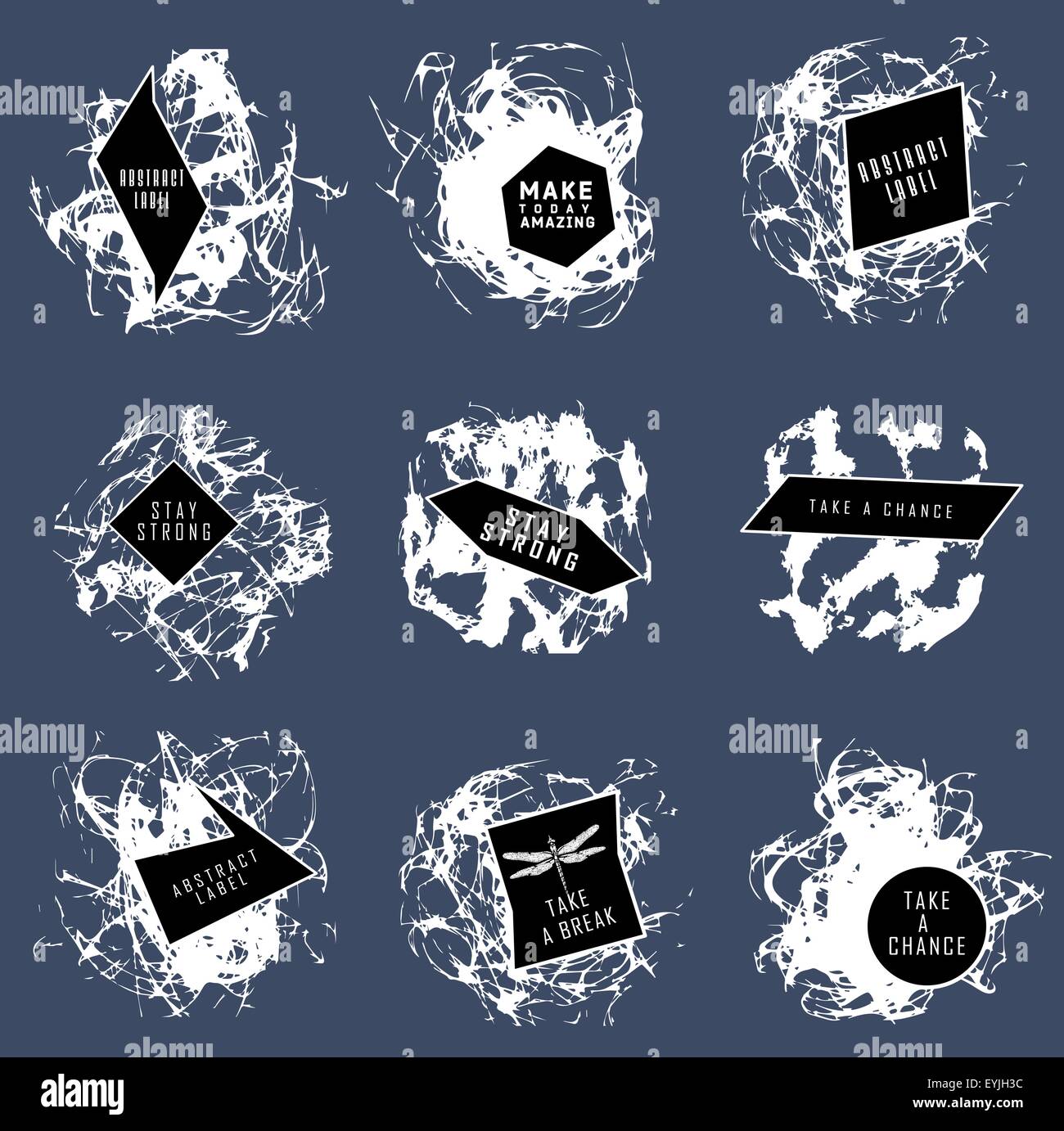 Abstract set of blobs, splash, labels Stock Vector Image & Art - Alamy