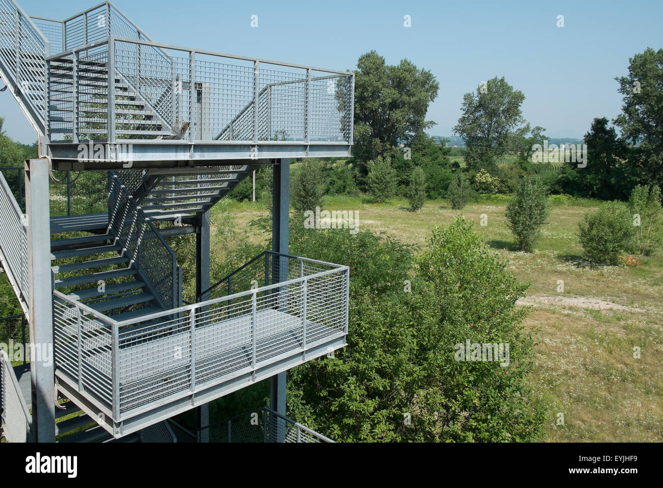 Steel fire escape stairs hi-res stock photography and images - Alamy