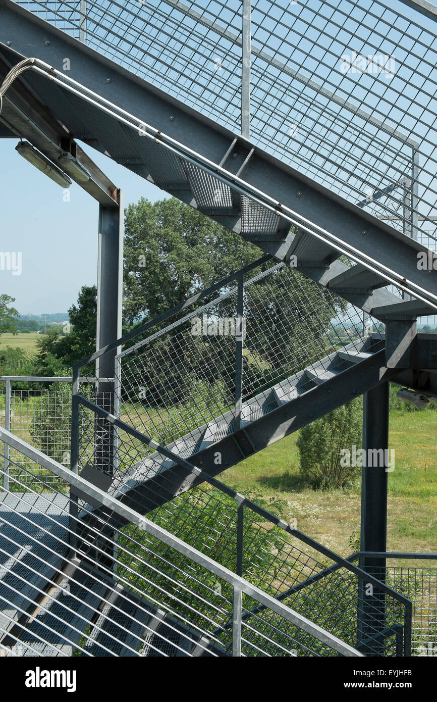Steel fire escape stairs hi-res stock photography and images - Alamy