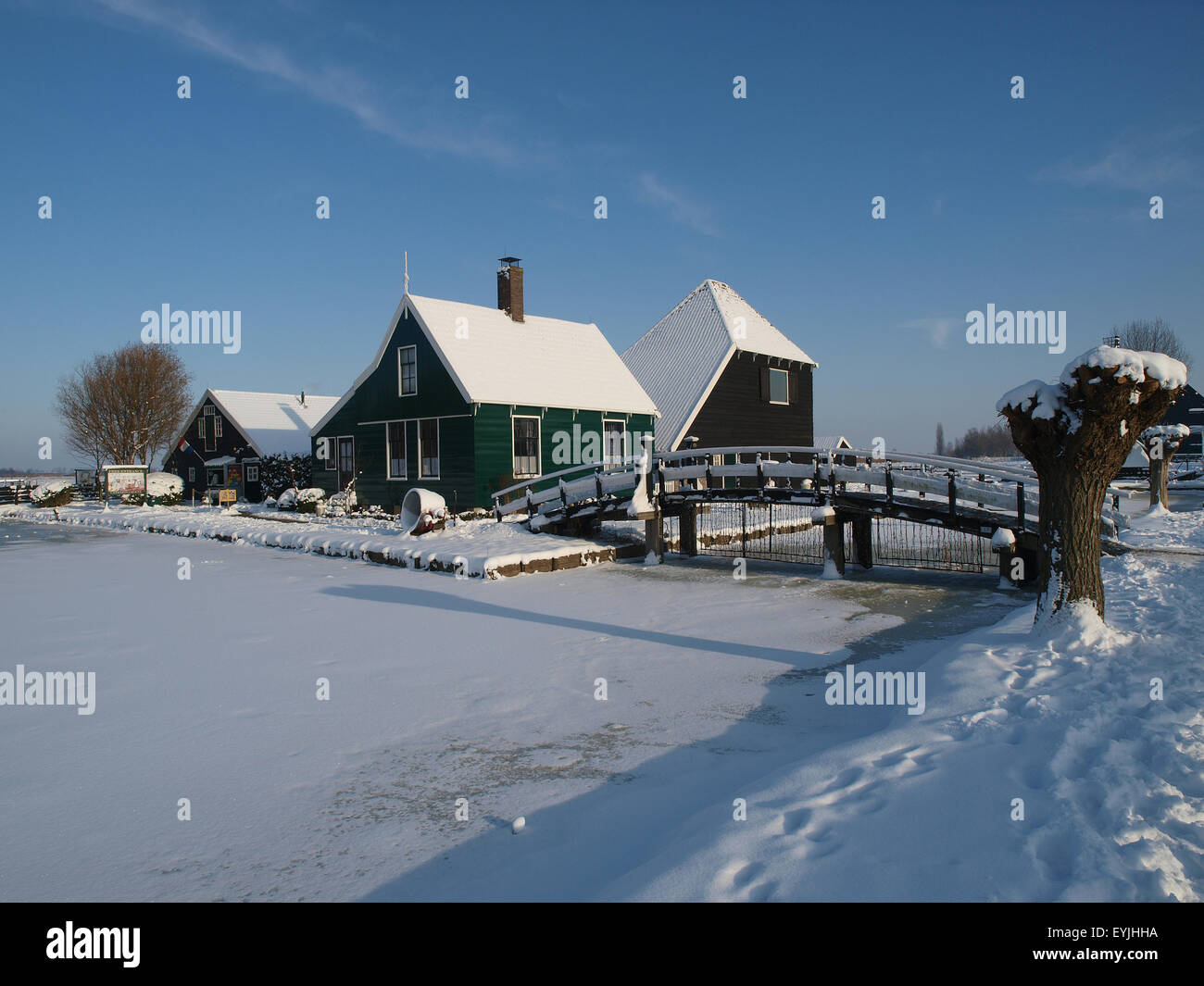 Zaanse Schans windmill museum Stock Photo - Alamy