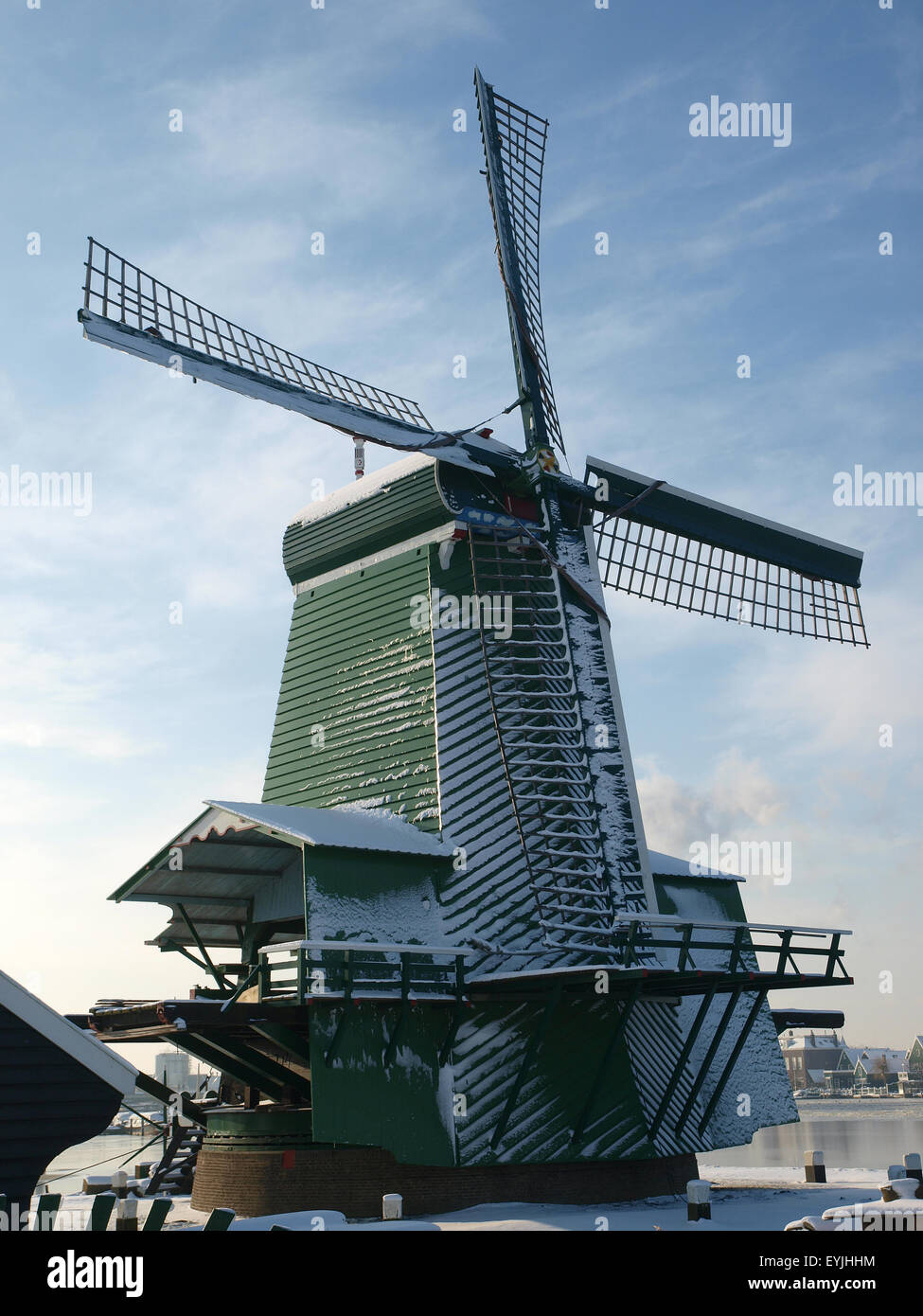 Zaanse Schans windmill museum Stock Photo - Alamy