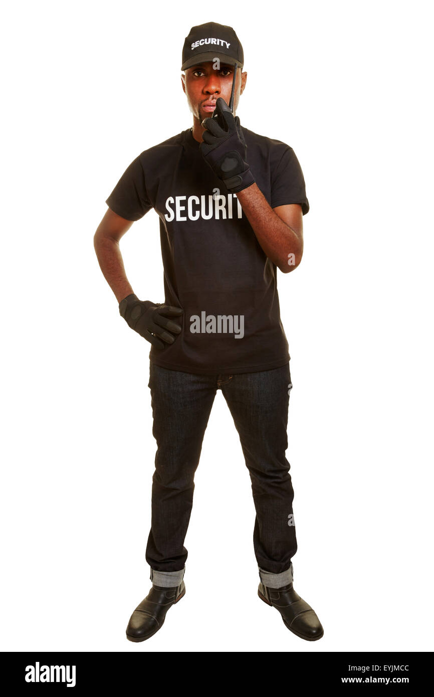 Black security guard radio set hi-res stock photography and images - Alamy