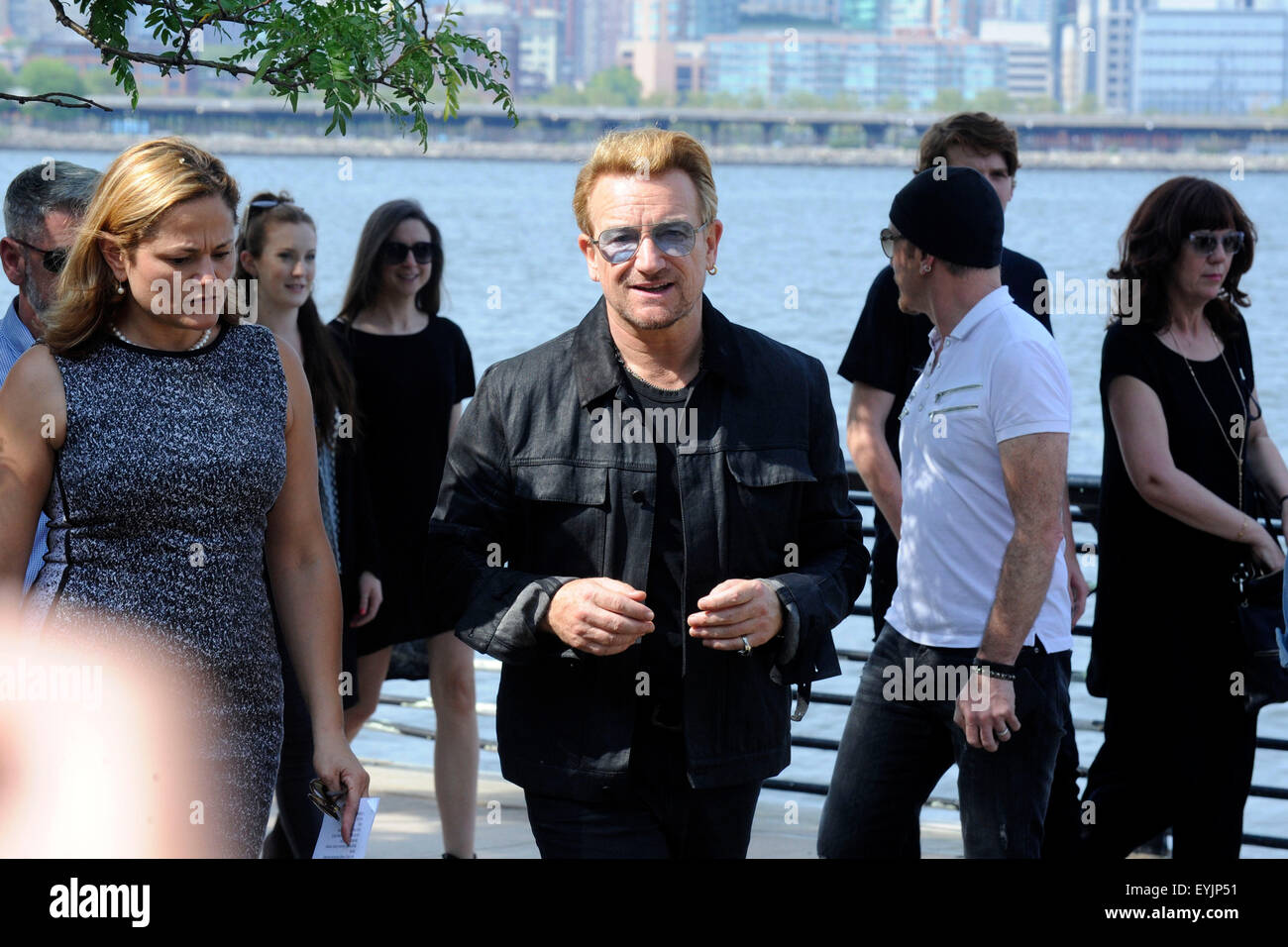 New York City. 29th July, 2015. Bono and The Edge attend the Amnesty ...