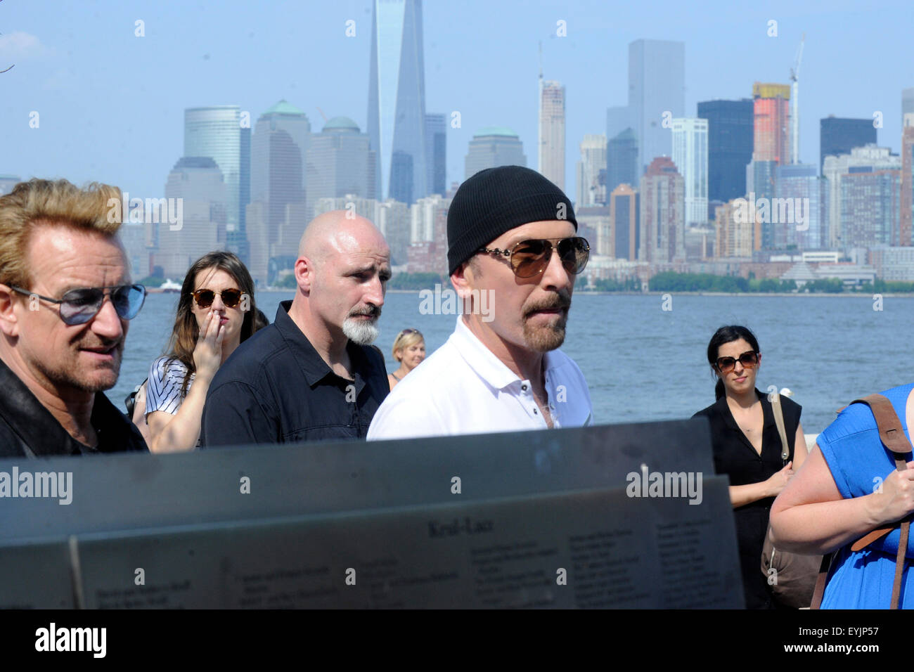 New York City. 29th July, 2015. Bono and The Edge attend the Amnesty ...