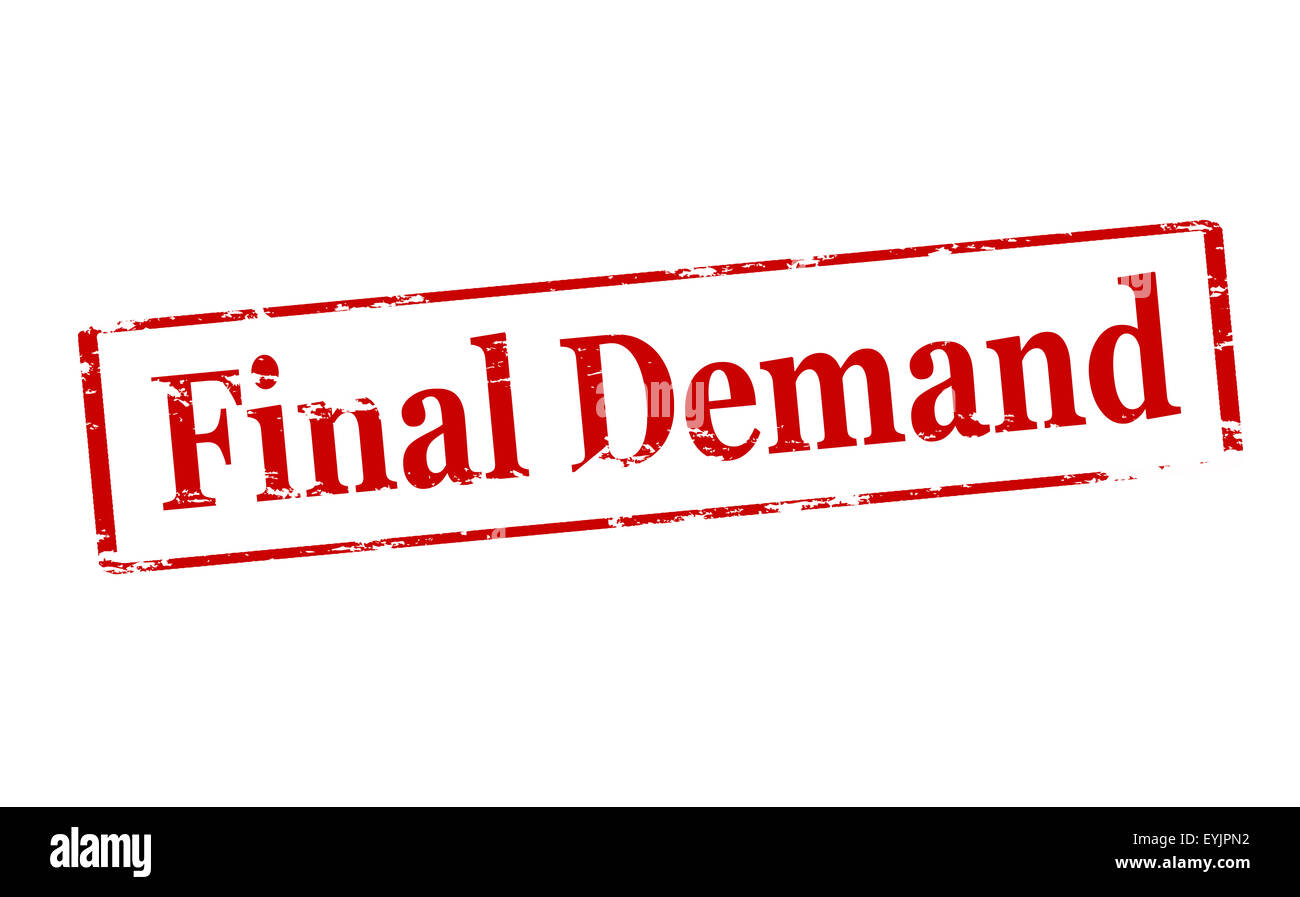 Rubber stamp with text final demand inside, vector illustration Stock ...