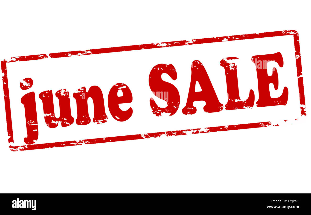 Rubber stamp with text june sale inside, vector illustration Stock ...