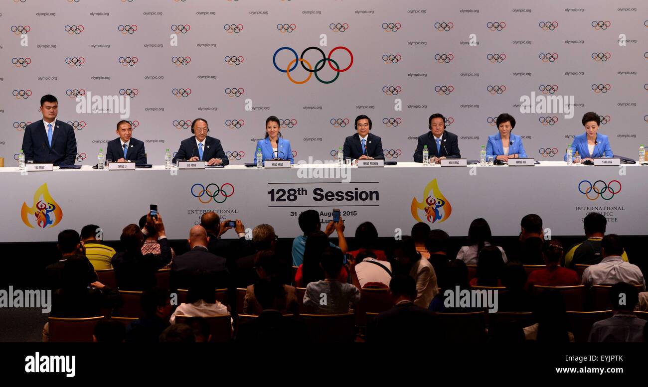 Kuala Lumpur, Malaysia. 31st July, 2015. The Beijing 2022 Olympic ...