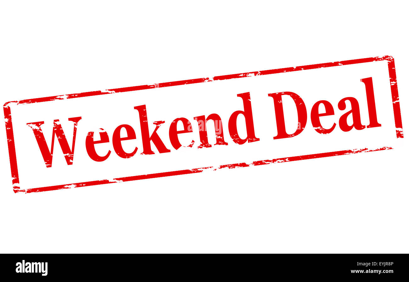 Rubber stamp with text weekend deal inside, vector illustration Stock ...