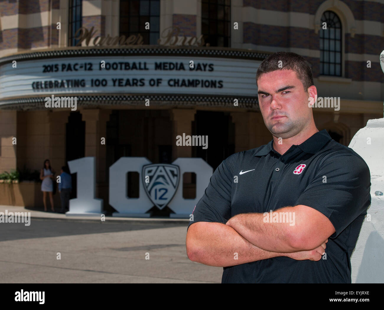 Burbank, CA. 30th July, 2015. Stanford Cardinals offensive tackle Kyle ...