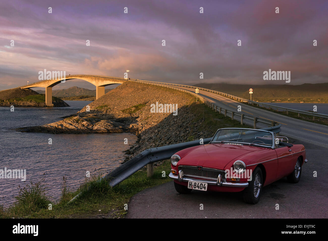 Road trip on the spectacular Atlantic Road in Norway Stock Photo - Alamy
