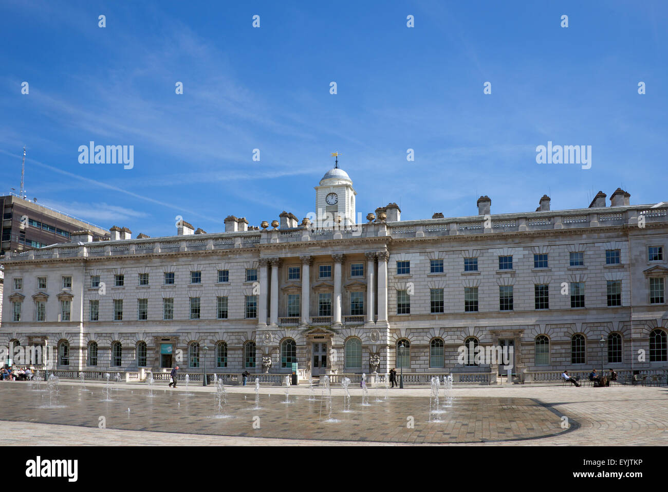 Somerset House Edmond J Safra Fountain Court London England Stock Photo ...
