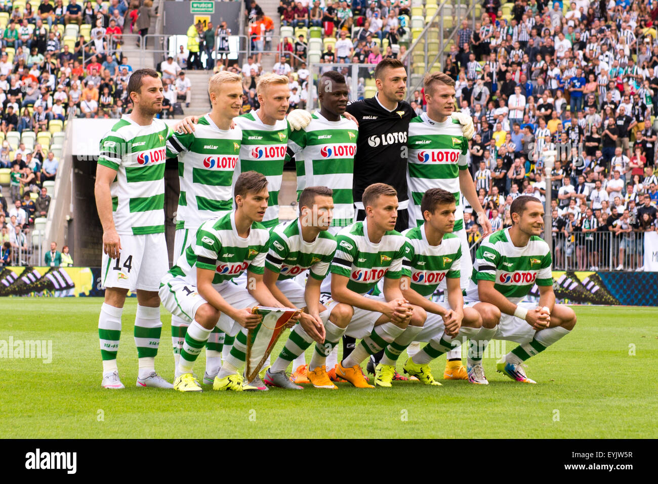 Lechia Gdansk team group line-up, JULY 29, 2015 - Football / Soccer ...