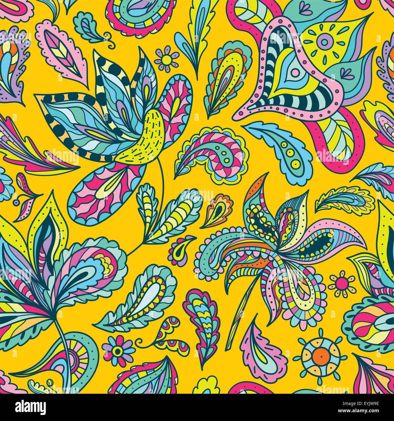 Light Yellow Paisley Pattern