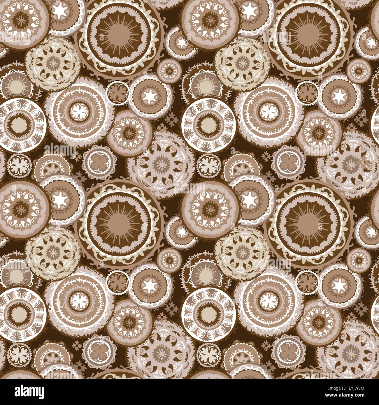 Seamless vector background with eastern circle ornaments for interior ...