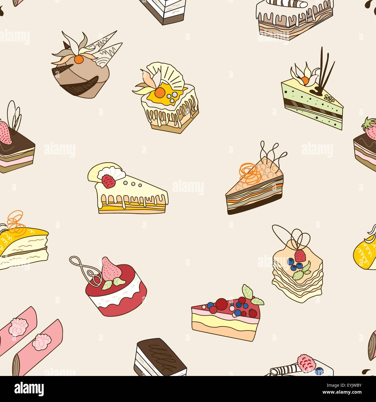 Cake vector pattern Stock Vector Image & Art - Alamy