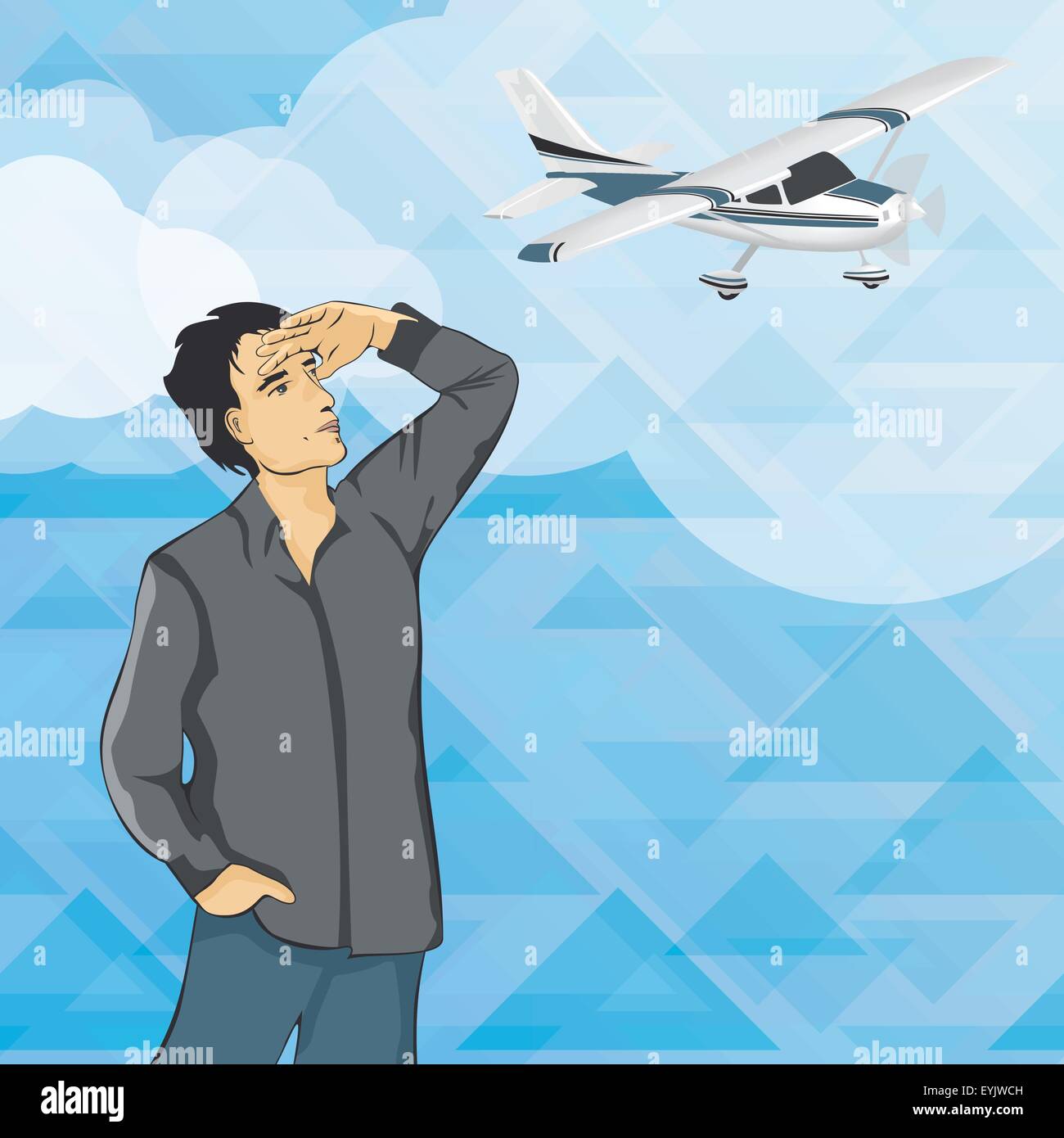Man dream cartoon hi-res stock photography and images - Alamy