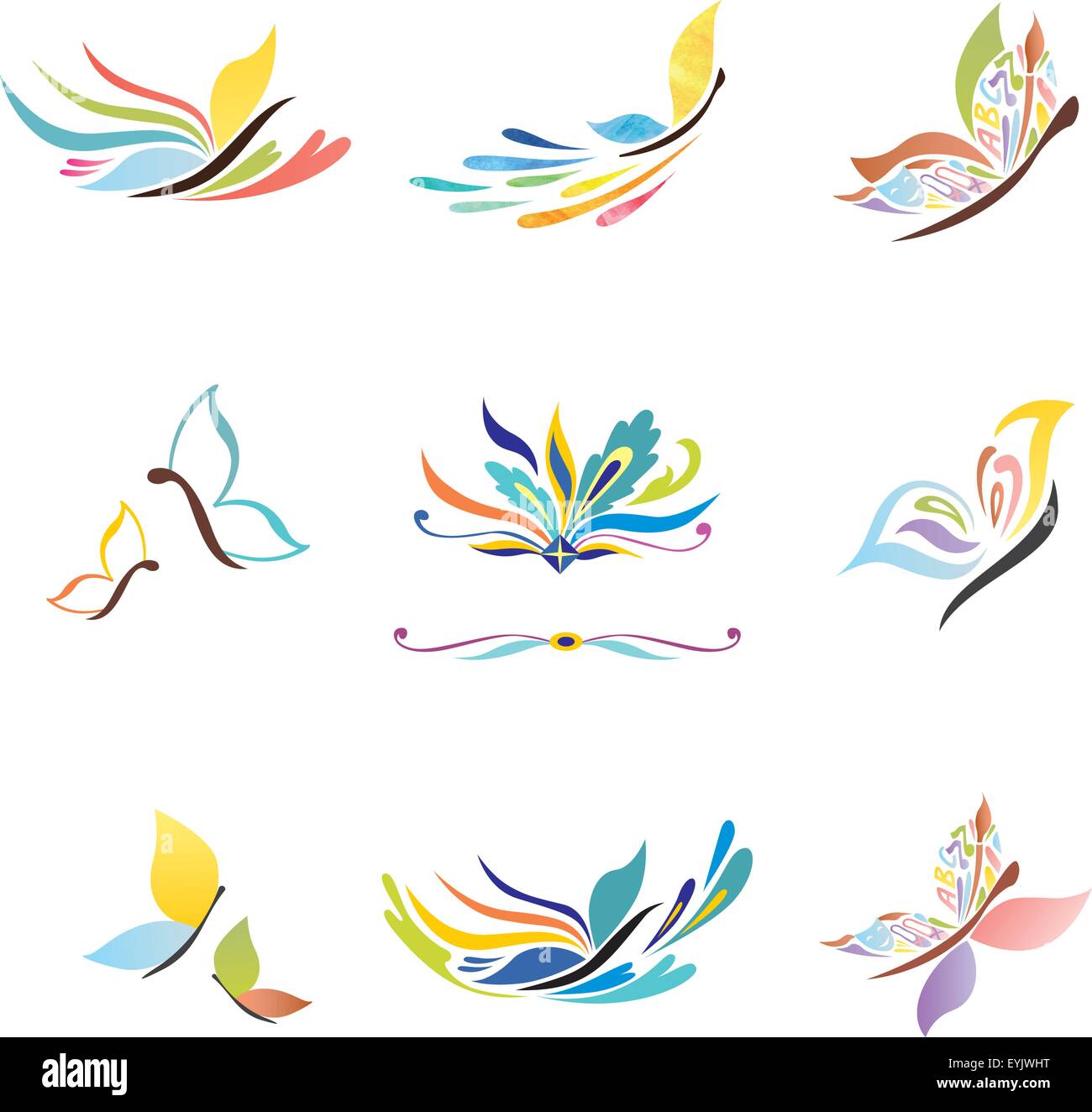 Creative abstract colorful icons for identity and design Stock Vector ...