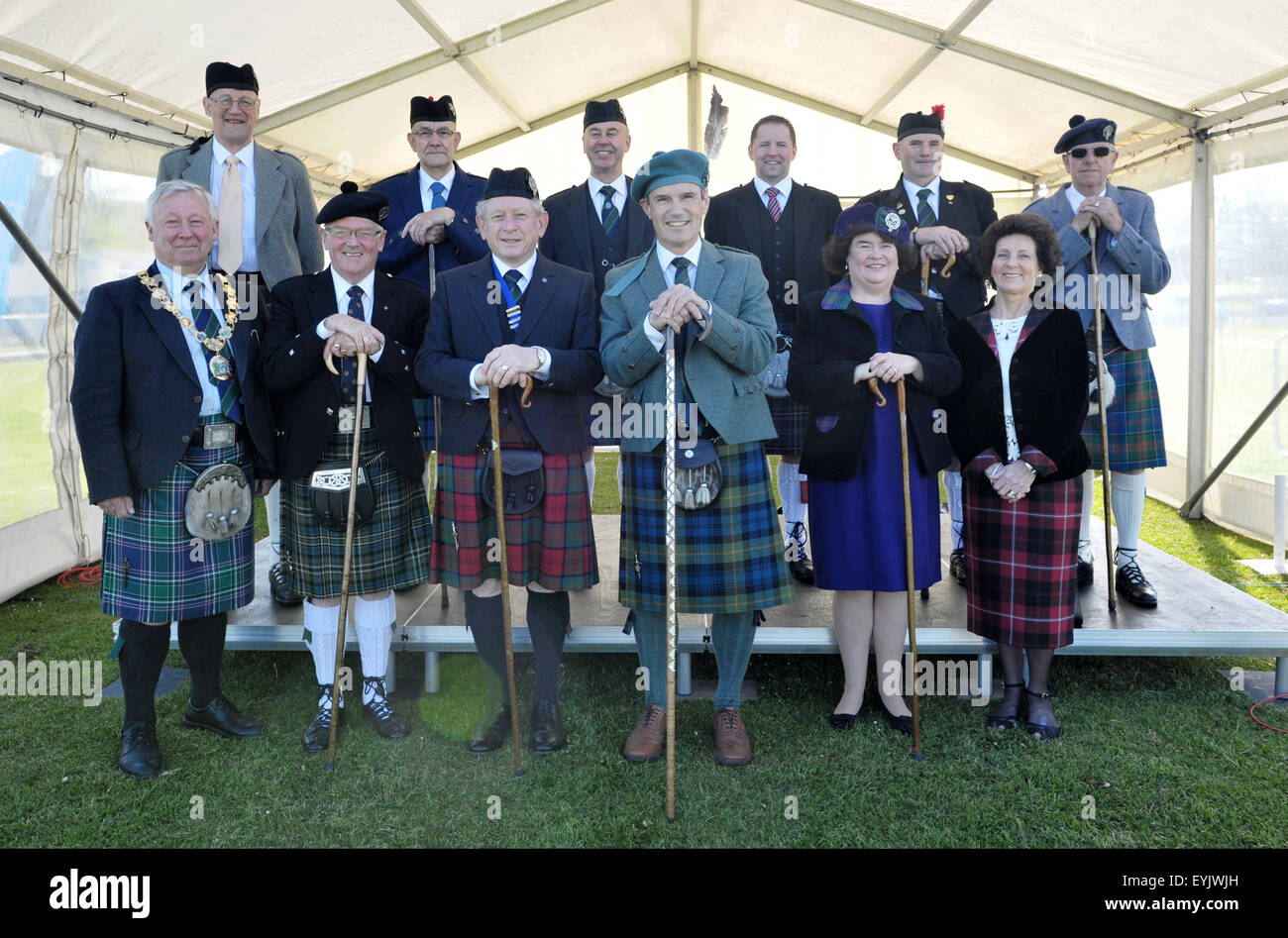 Susan Boyle at West Lothian Highland Games and British Pipe Band ...