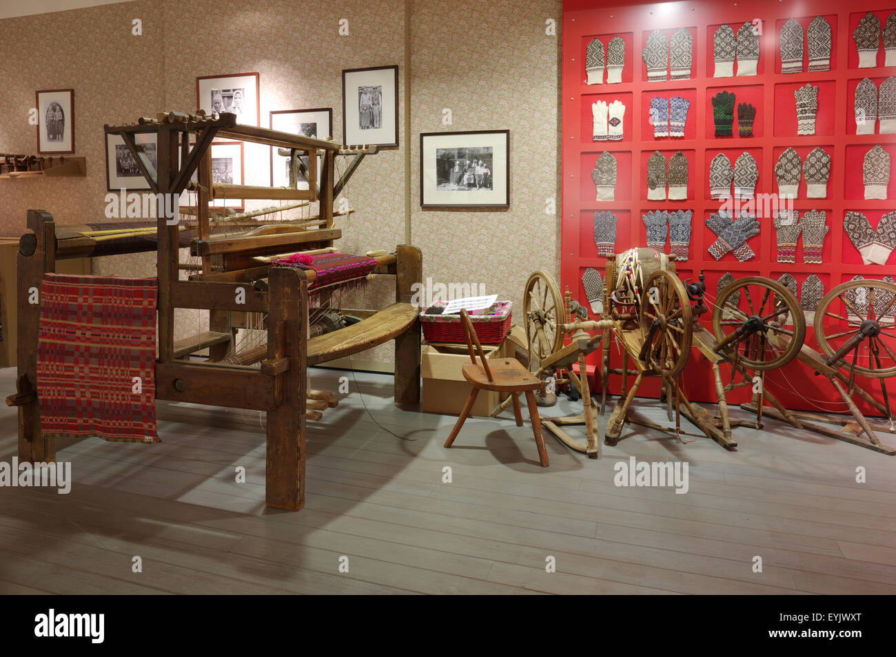 The Kihnu traditional handicrafts are seen in Kihnu museum. Kihnu ...