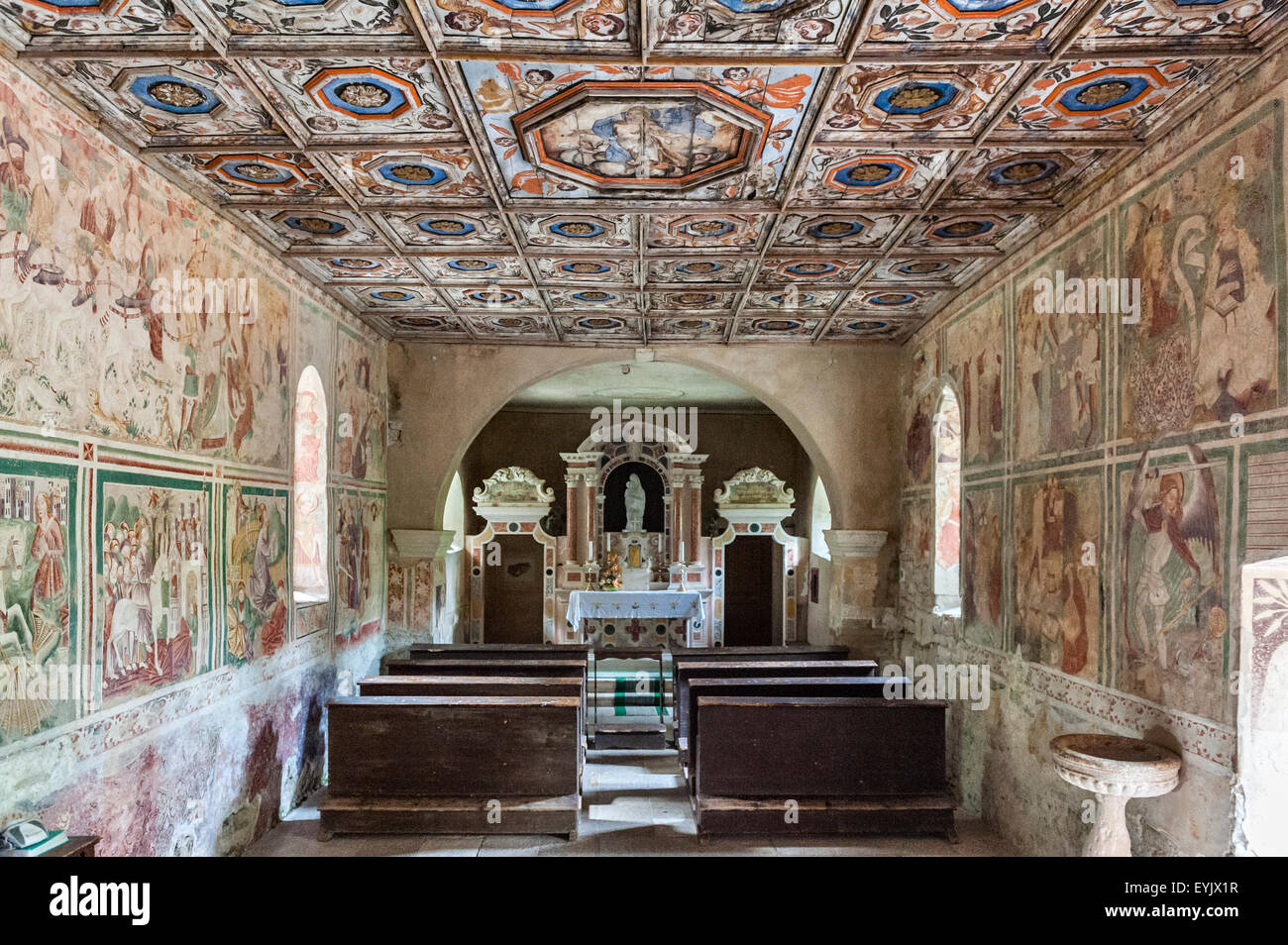 Beram, Istria, Croatia. The tiny Chapel of Our Lady on the Rocks is ...