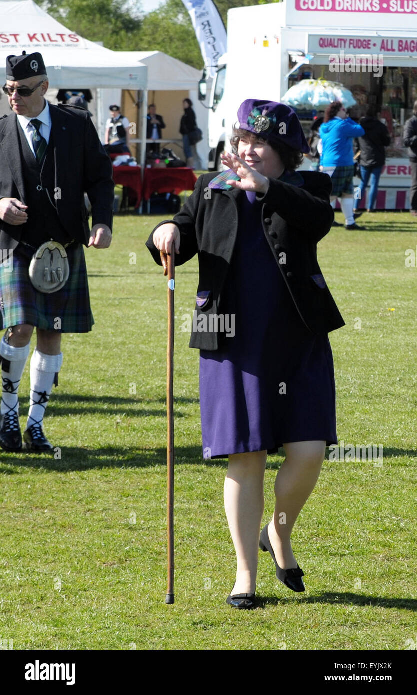 Susan Boyle at West Lothian Highland Games and British Pipe Band ...