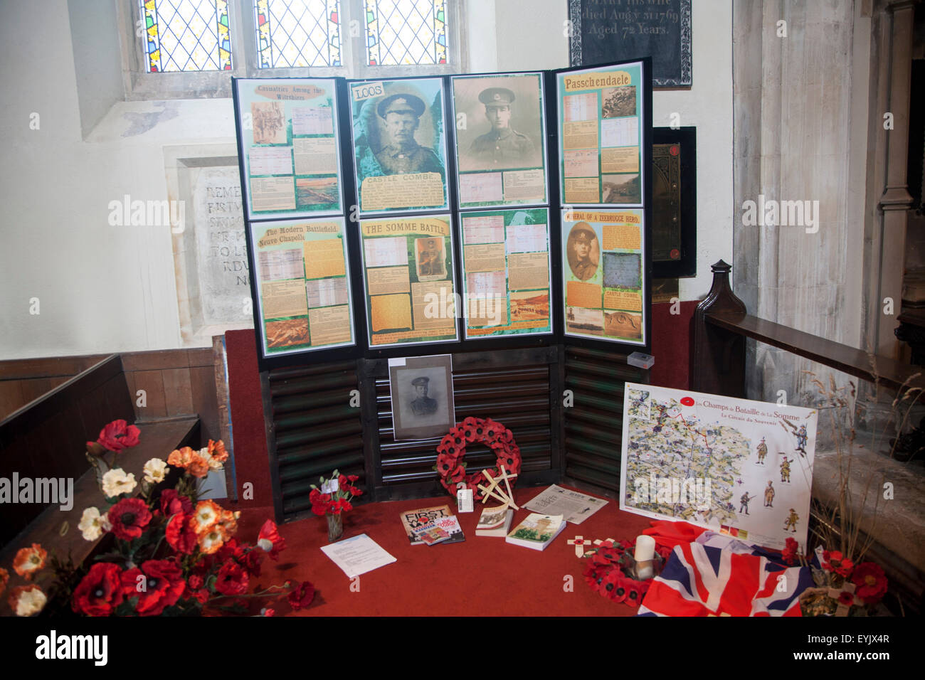 First world war remembrance display for local men, Parish Church of ...
