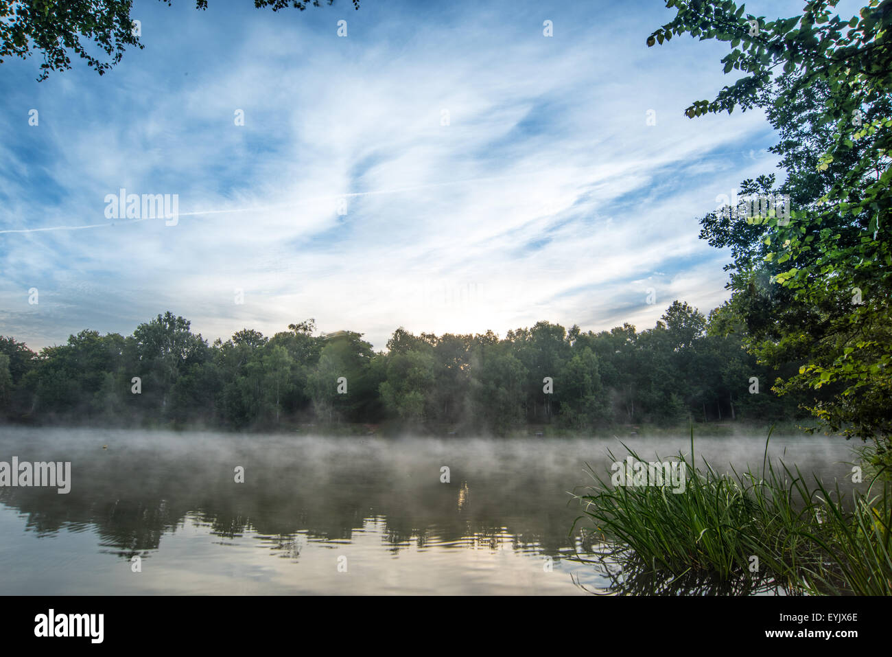 Calf Heath reservoir at Dawn cannock uk Stock Photo - Alamy