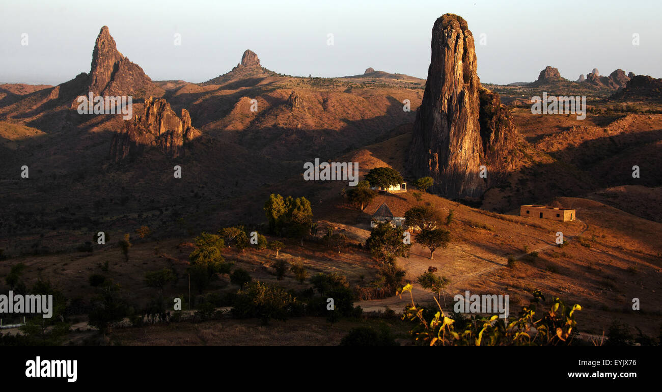 Africa, Cameroon, Far North Province, Rhumsiki village area, lunar ...