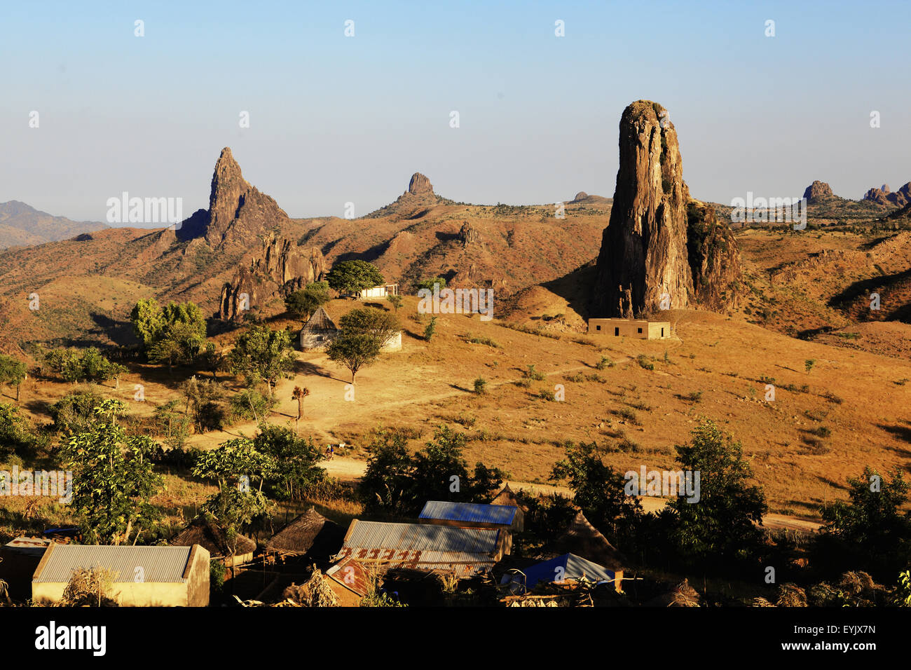 Africa, Cameroon, Far North Province, Rhumsiki village area, lunar ...