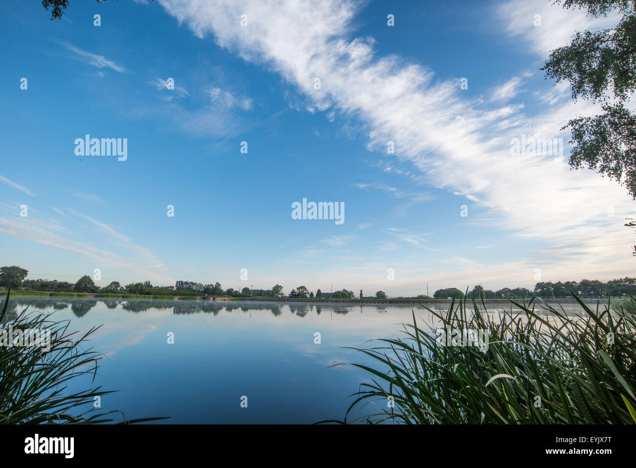 Calf Heath reservoir at Dawn cannock uk Stock Photo - Alamy
