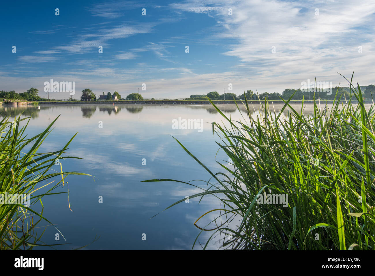 Calf Heath reservoir at Dawn cannock uk Stock Photo - Alamy