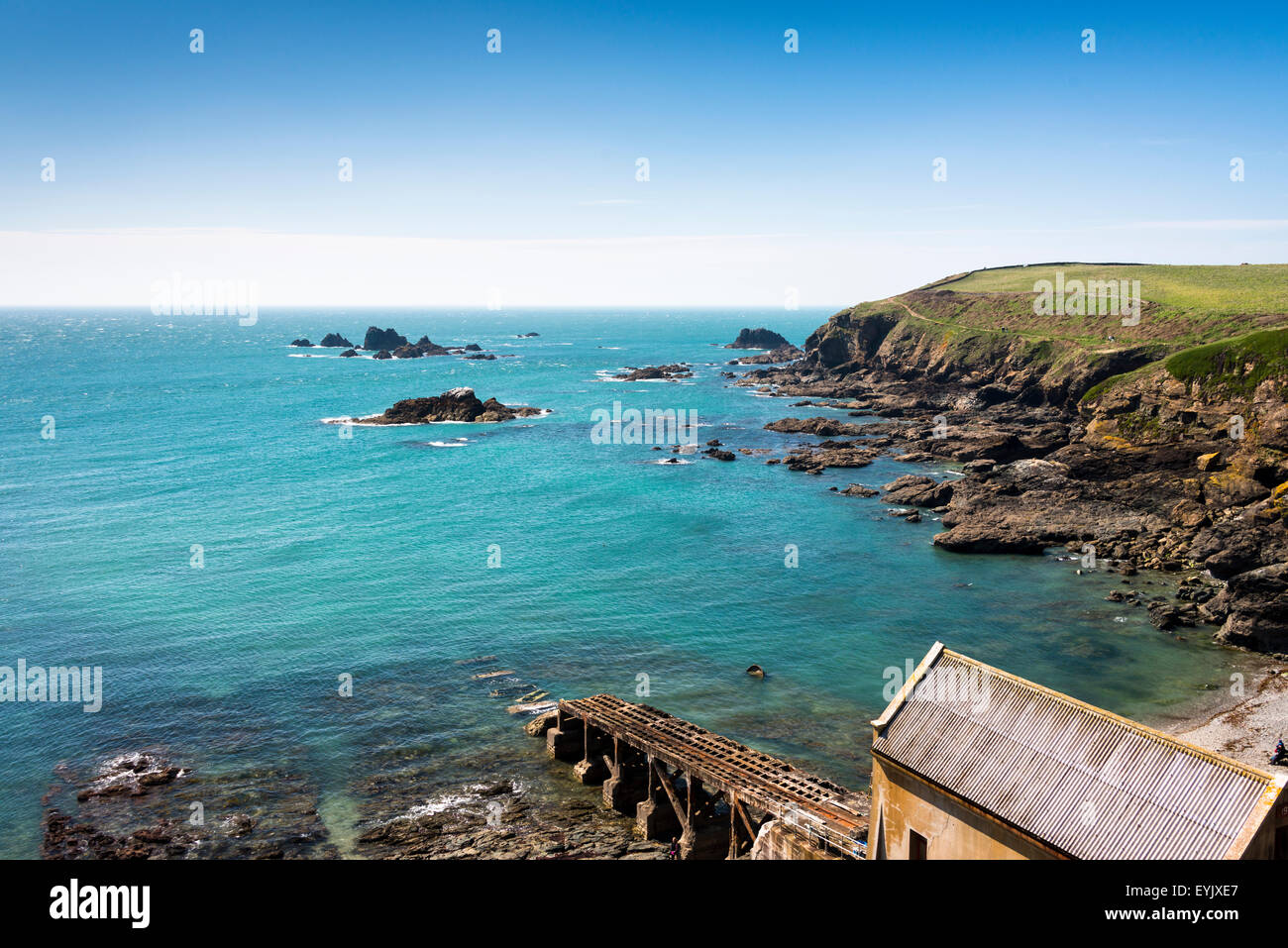 Old abandoned lifeboat station polpeor hi-res stock photography and ...