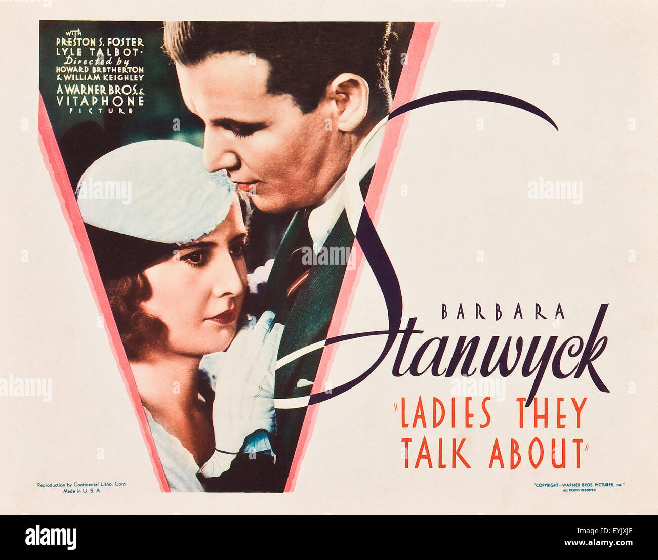 Ladies They Talk About - Movie Poster Stock Photo - Alamy